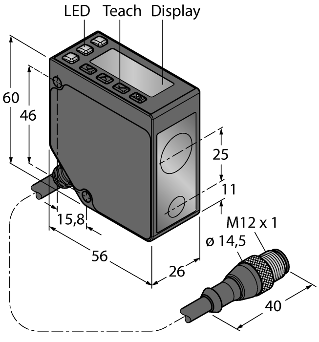 Photoelectric Sensor - Diffuse-Mode Laser Sensor (Triangulation)