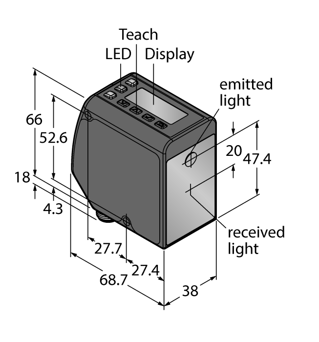 Photoelectric Sensor - Diffuse-Mode Laser Sensor (Runtime Measurement)