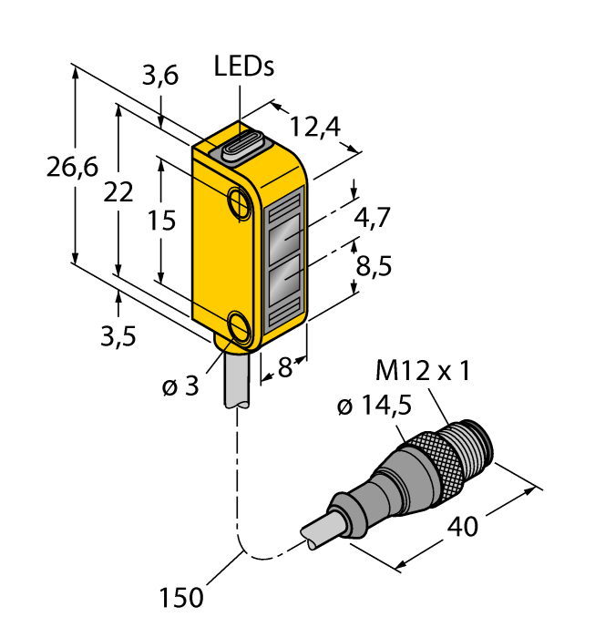 Photoelectric Sensor - Diffuse Mode Sensor with Fixed-Field Background ...